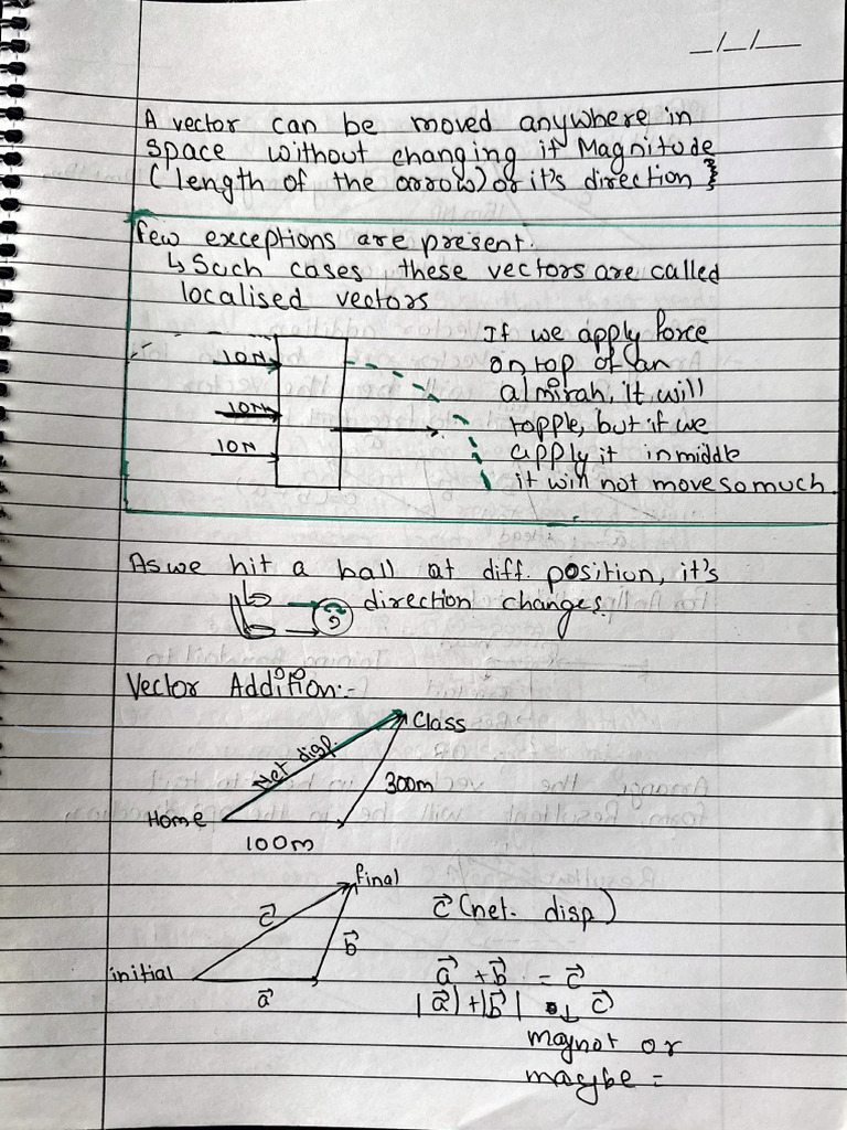 IIT JEE Notes For The Start of Physics Volume 1 Vectors PT 3 | PDF