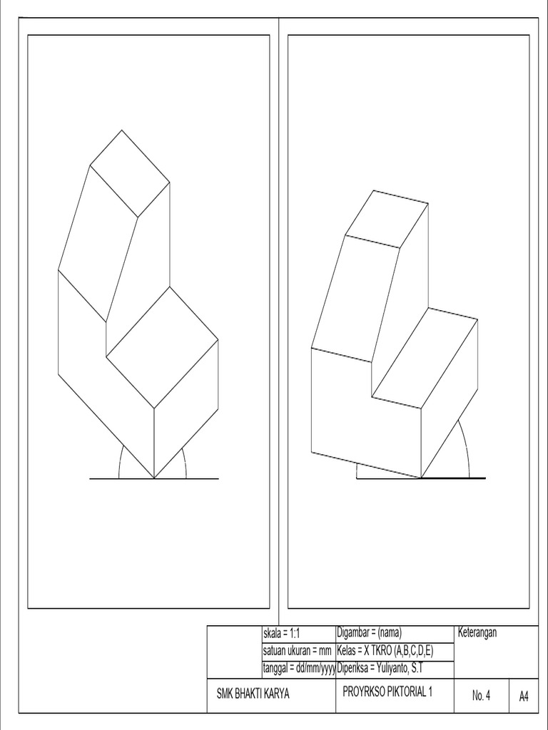 Proyeksi Piktorial 1-Model | PDF
