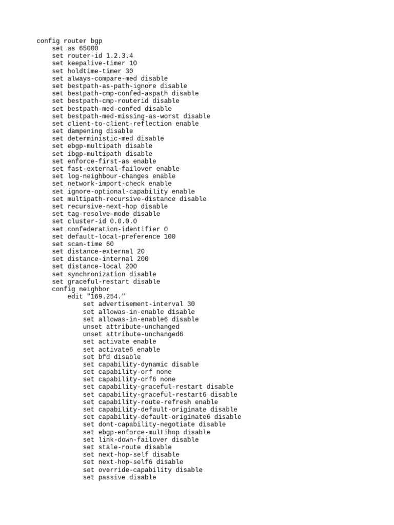 Script Config BGP - Aws FGT | PDF | Network Layer Protocols | Routing