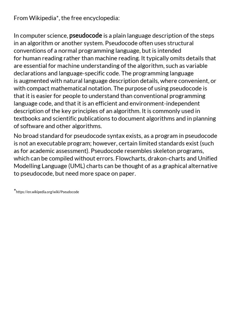 Pseudo Code | PDF