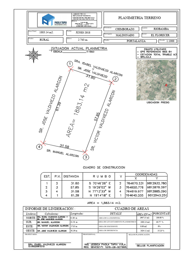 Informe de Planimetría de Terreno | PDF | Ciencias de la Tierra ...