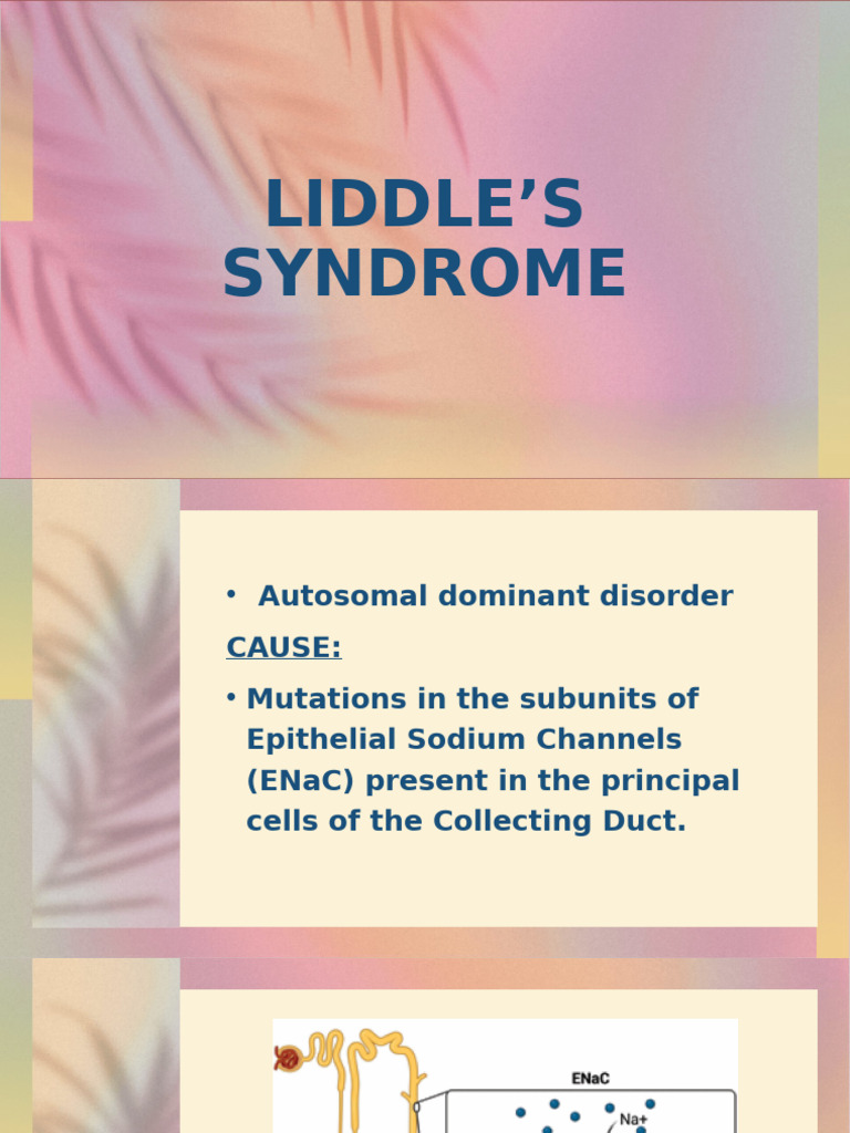 Liddle's Syndrome - PPTX Final 1 | PDF