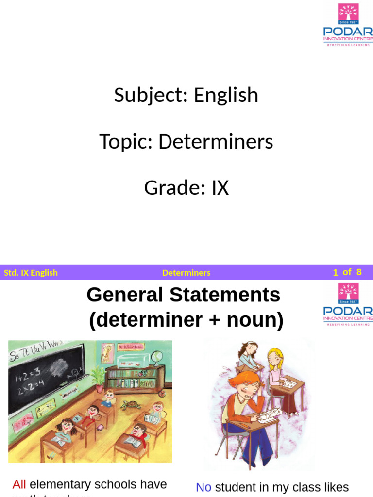 PPT2 CB IX Eng Determiners | PDF