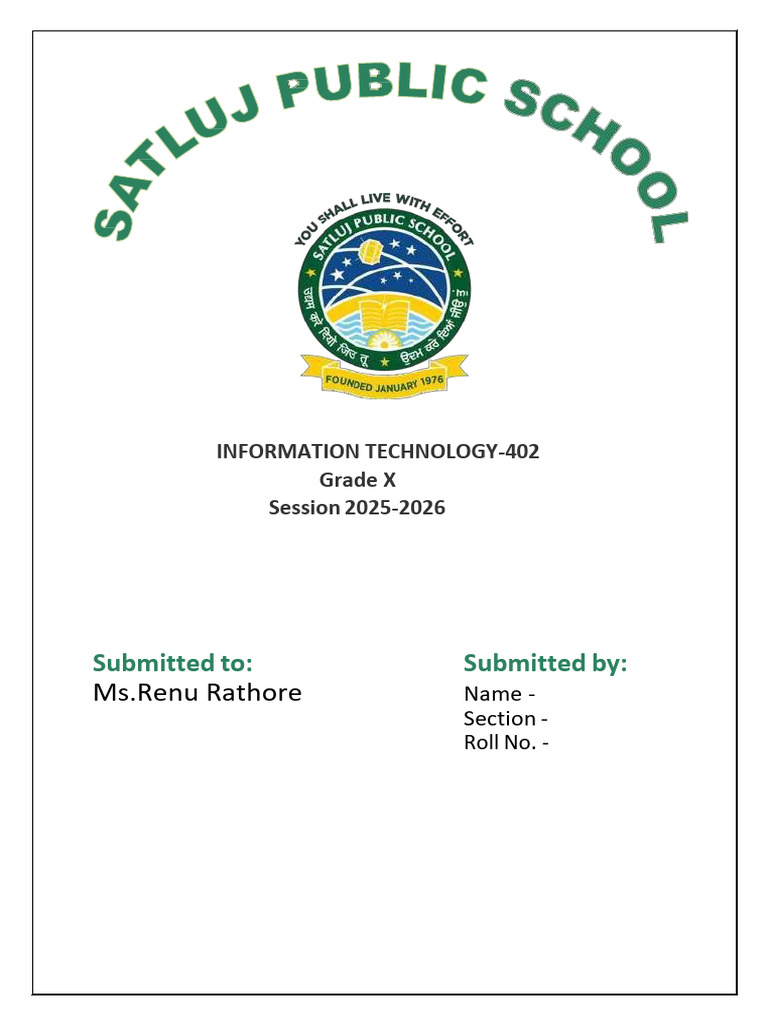 X IT Practical File Format | PDF