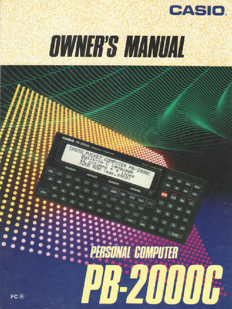 CASIO PB-2000C Owner - S Manual | PDF | Trigonometric Functions ...