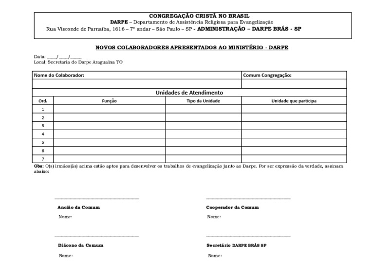 Ficha Cadastral Simplificada | PDF