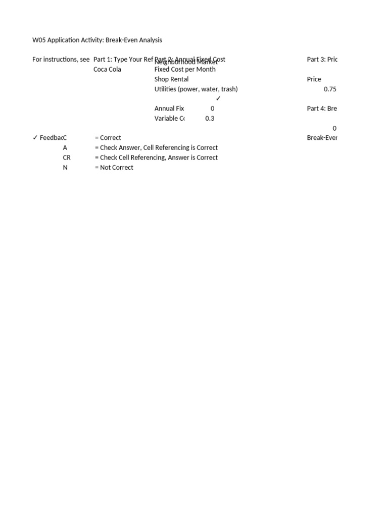 Pc102 Break Even Fully Filled | PDF | Financial Economics | Market ...