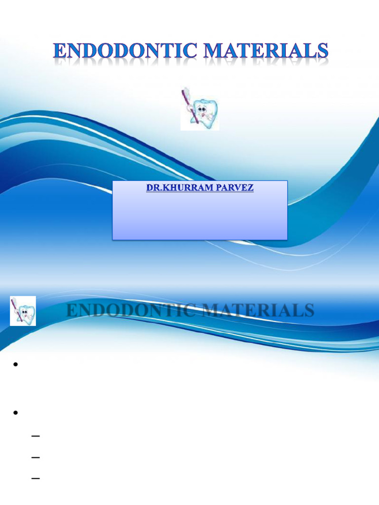 Endodontic Materials Bds | PDF | Materials | Chemical Substances