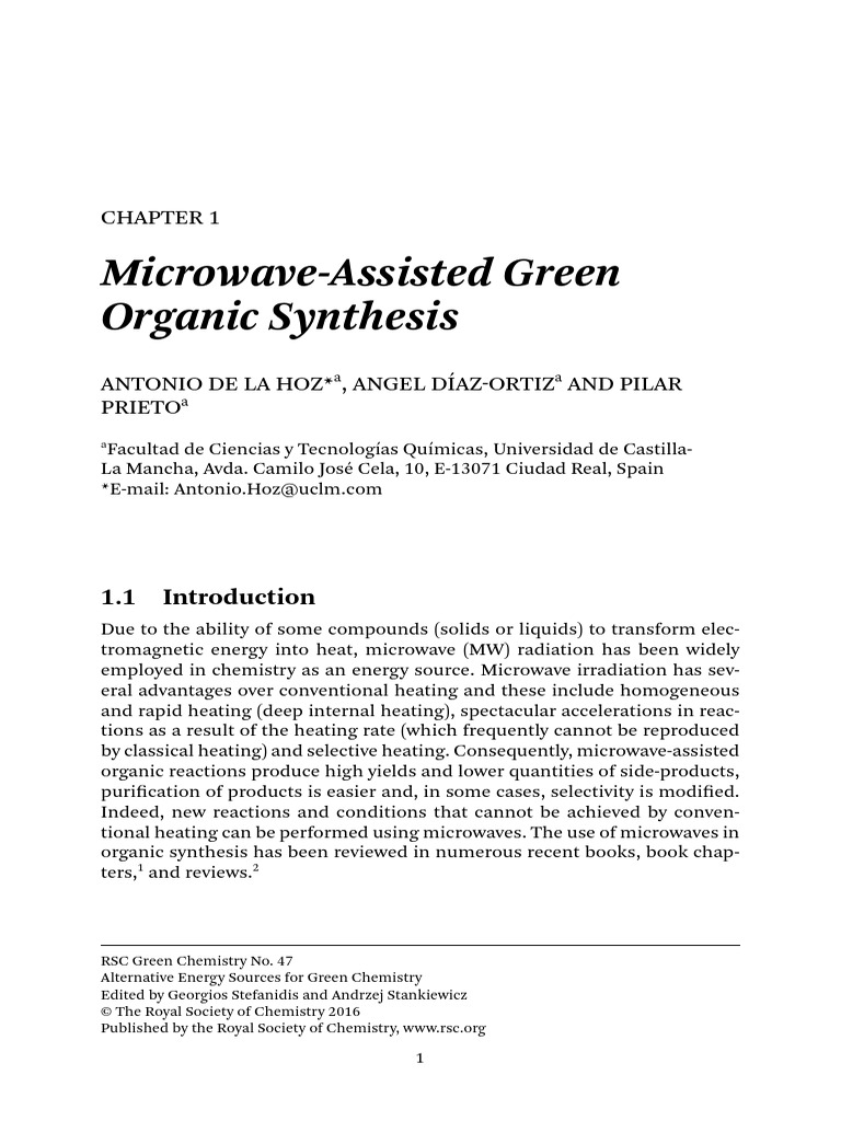 Microwave-Assisted Green Synthesis | PDF | Chemical Reactions | Graphene