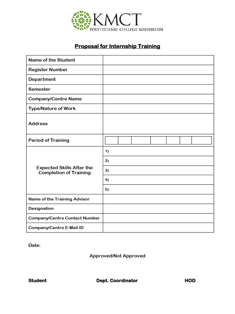 Internship Proposal | PDF