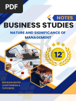 Class 12 BST Chapter 1 Notes | PDF