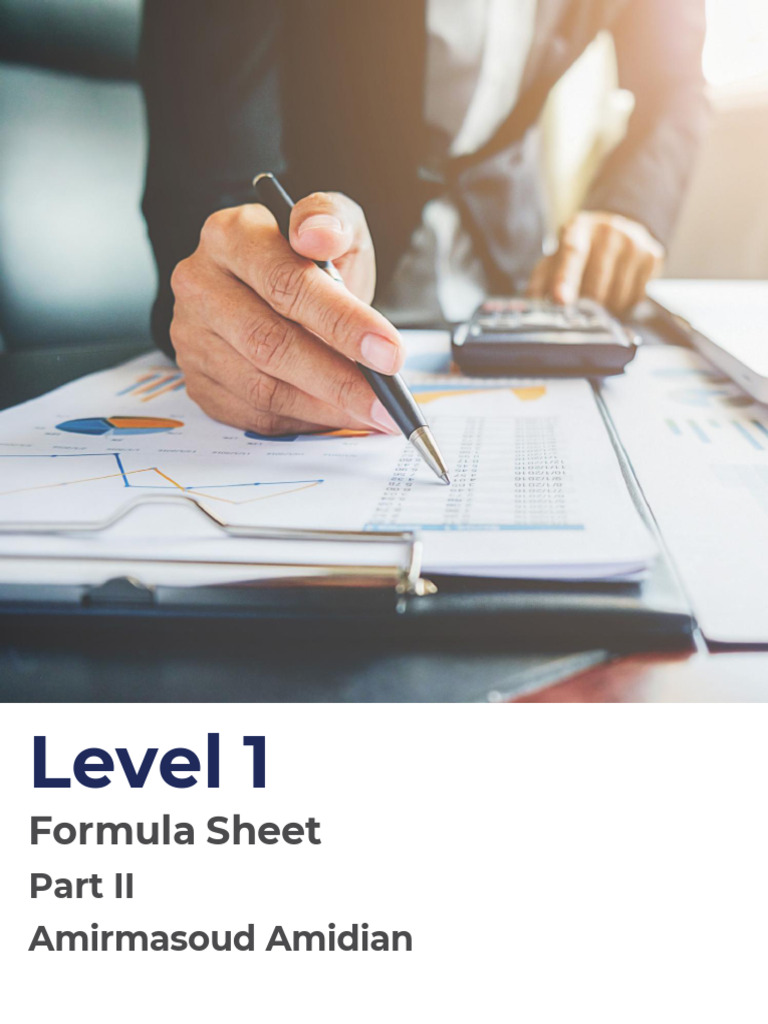 CFA Level 1 Formula Sheet Part 2 | PDF | Free Cash Flow | Dividend