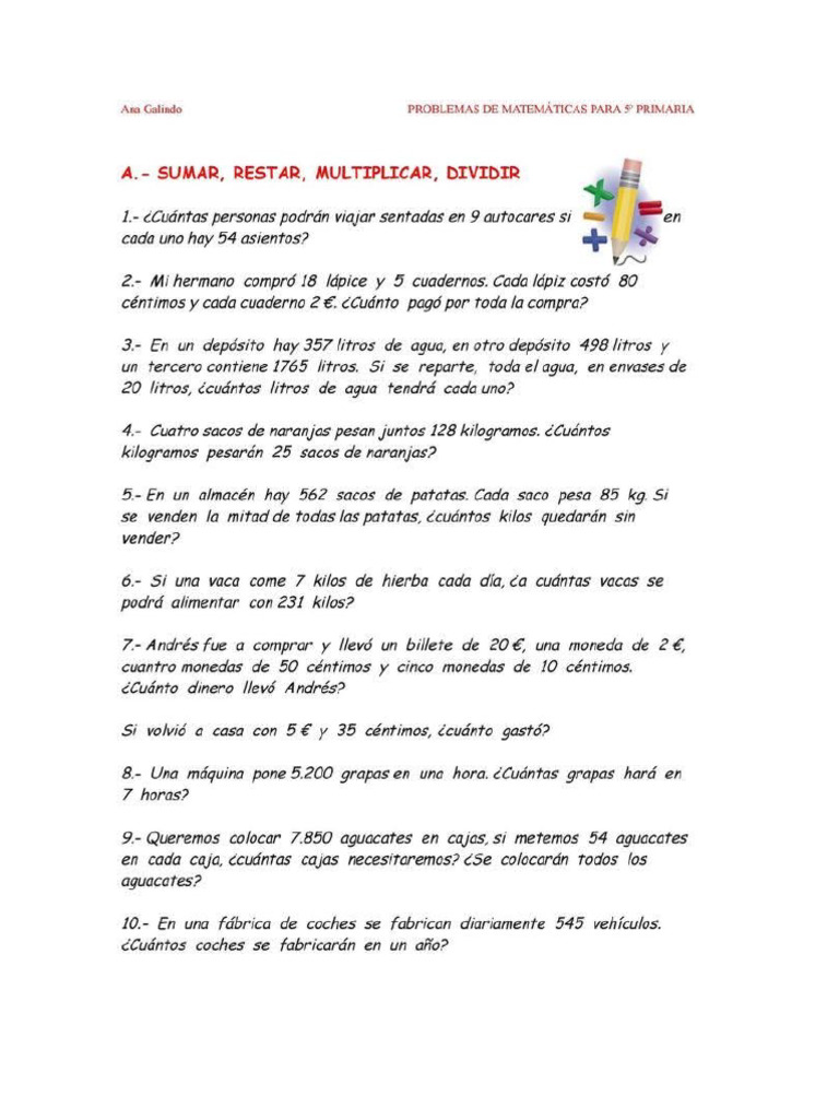 Ejercicios Comprension Matem | PDF