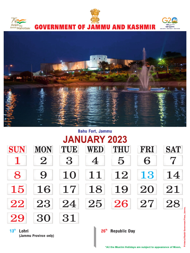 Govt Calendar | PDF