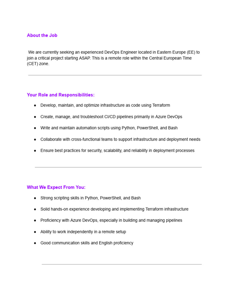 Senior Azure DevOps - 2 | PDF