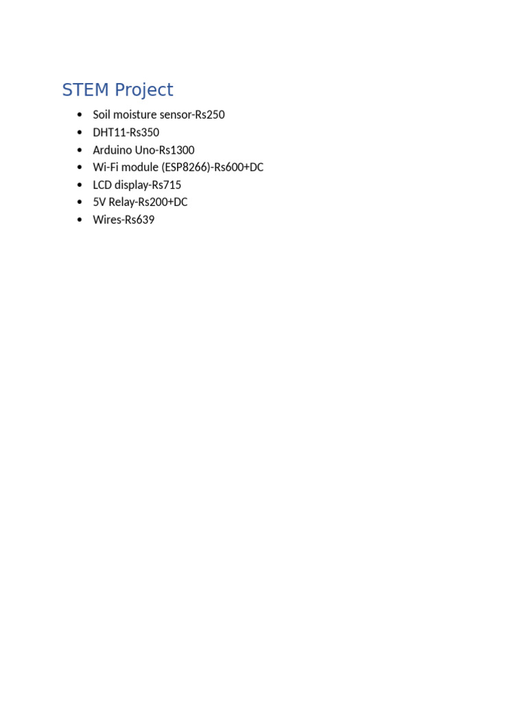 STEM Project | PDF