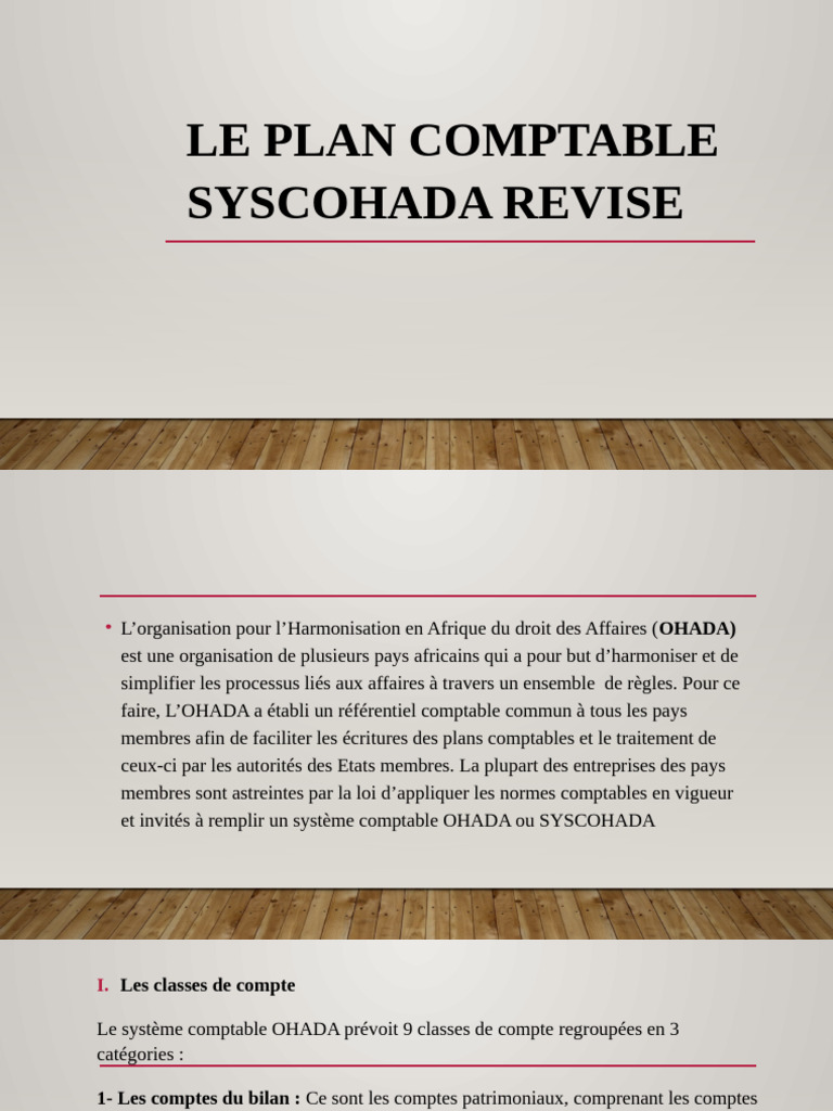 Le Plan Comptable Syscohada Revise | PDF