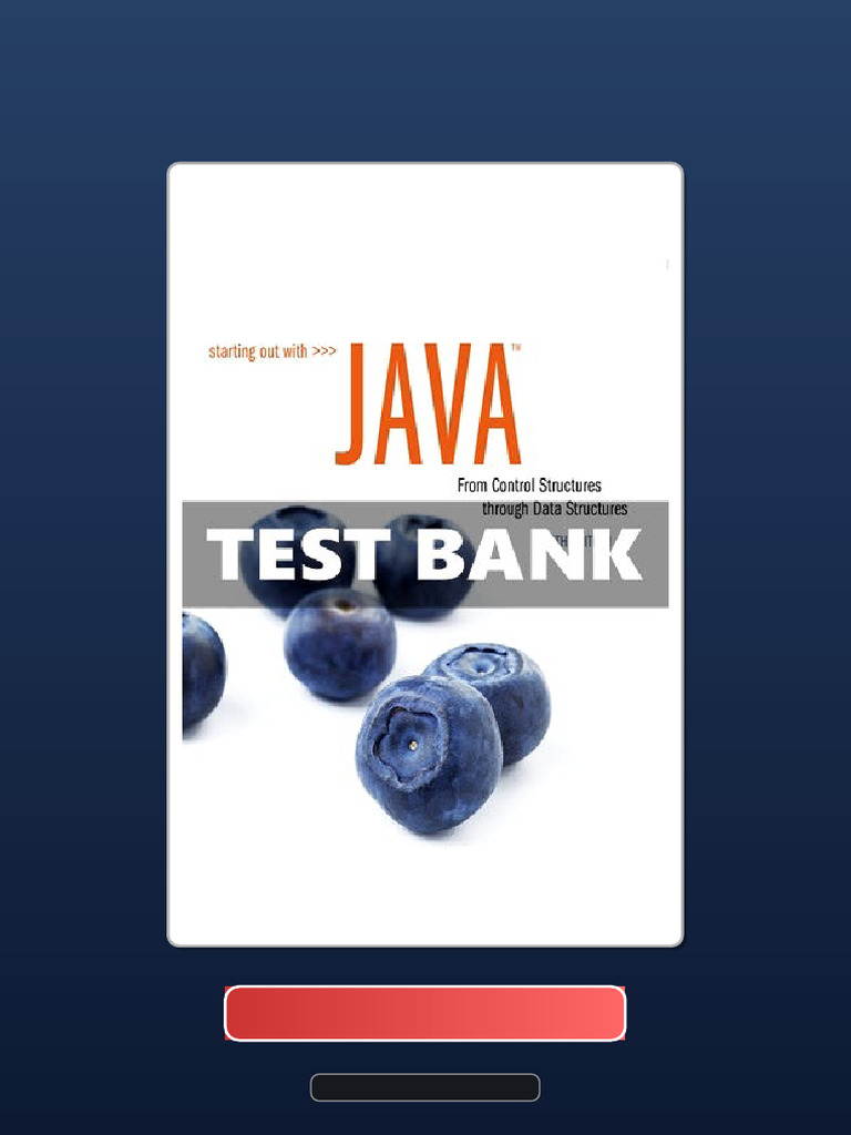 Starting Out With Java From Control Structures Through Data Structures 4th Edition Gaddis Ebook ...