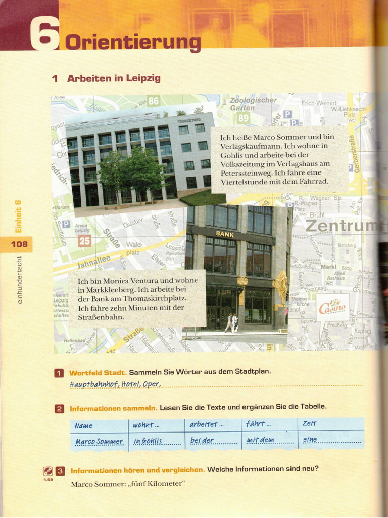 Kapitel 6 - Kursbuch - Studio D A1 | PDF