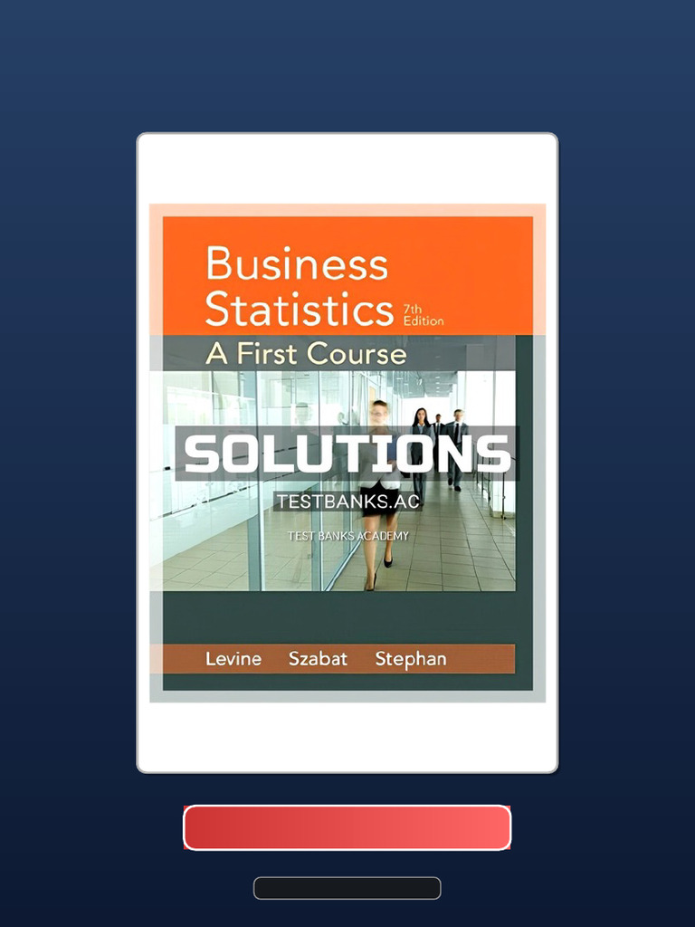 Complete Bundle Solutions Manual For Business Statistics A First Course ...