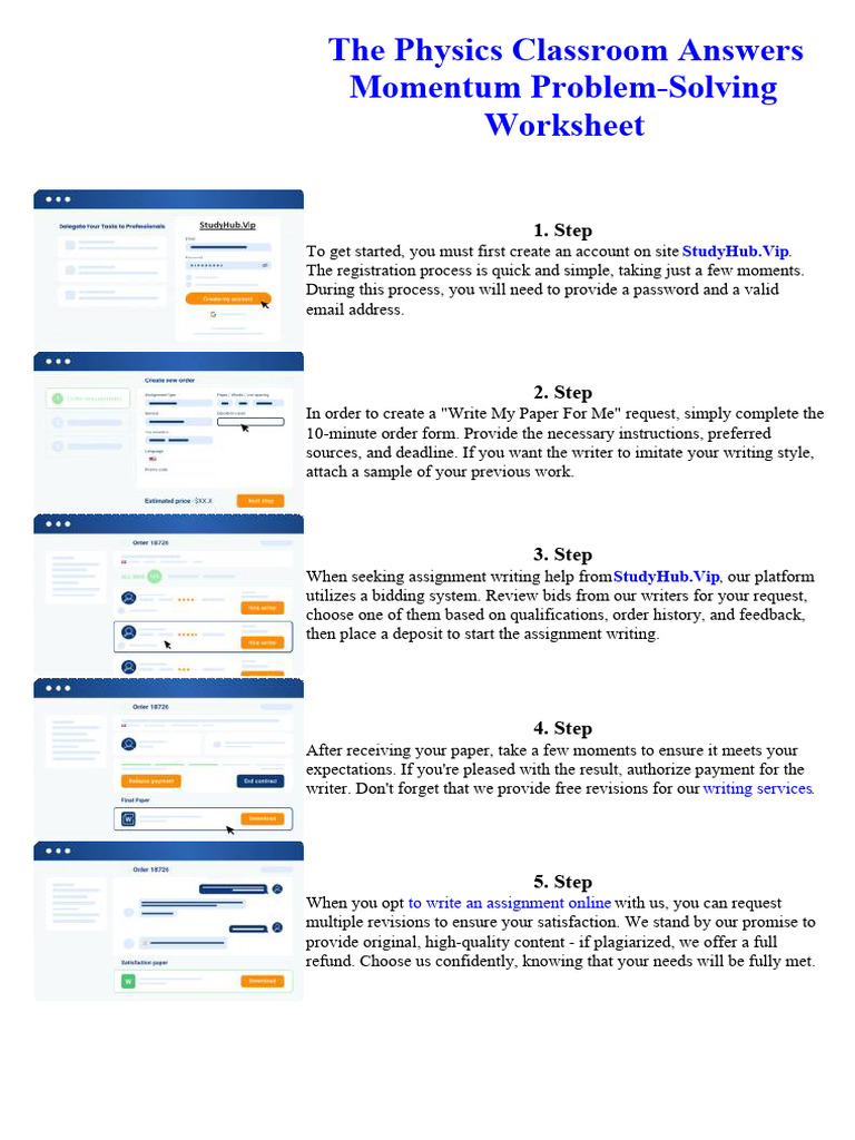 The Physics Classroom Answers Momentum Problem-Solving Worksheet | PDF ...