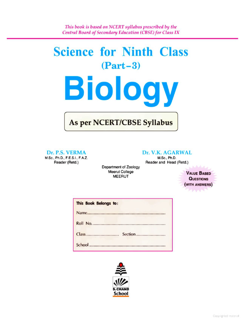 9th Bio ch-1 | PDF