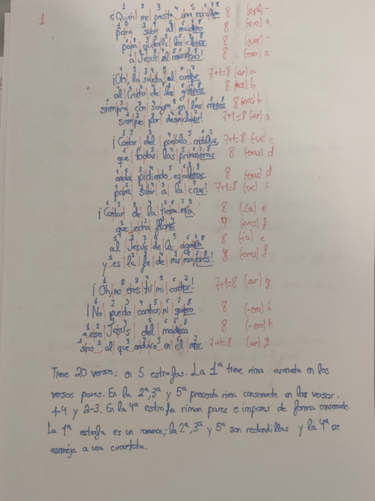 Comentario La Saeta | PDF