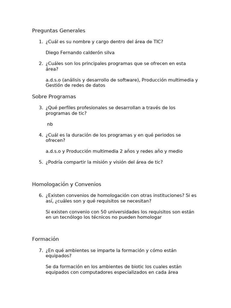 Preguntas Entrevista Programacion | PDF