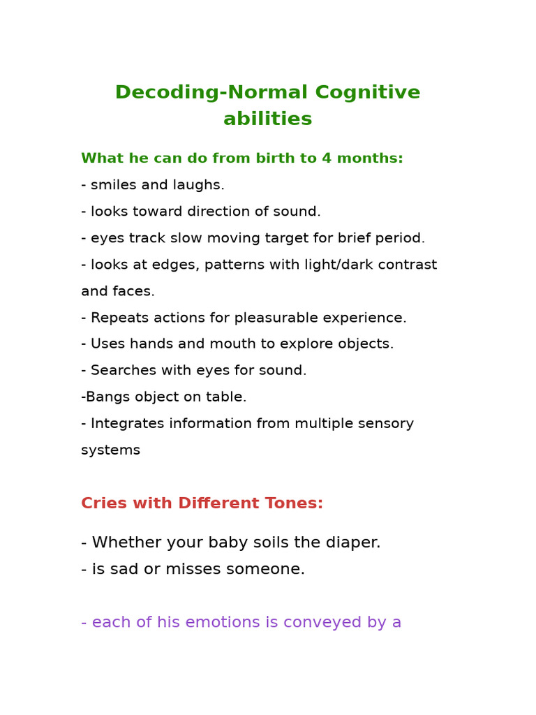 Decoding-Normal Cognitive Abilities | PDF | Cognitive Science | Cognition
