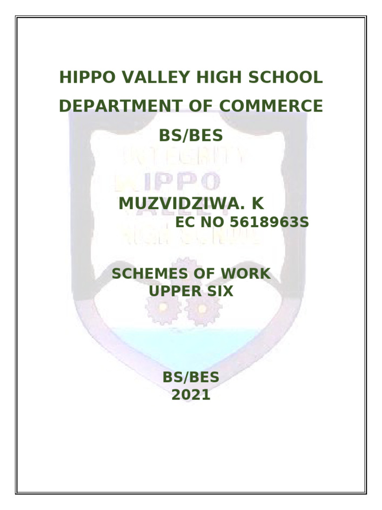 Cover Page Bs Bes Upper | PDF