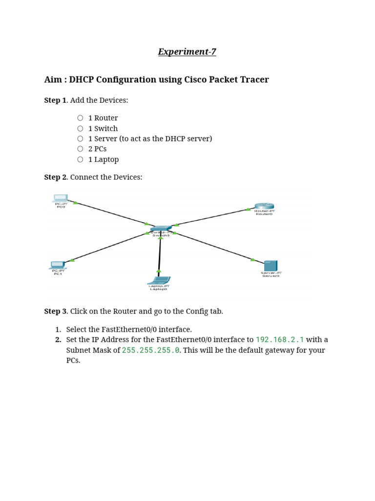 DHCP Setup on Wireless Router | PDF