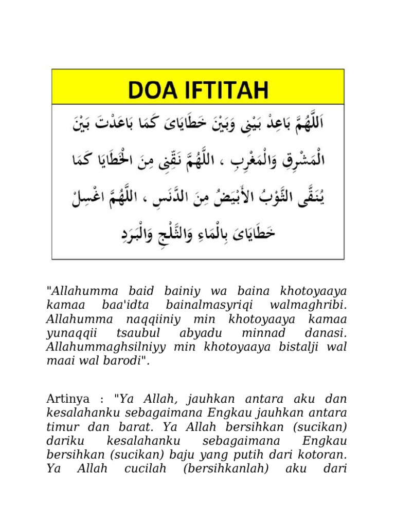 Allahumma Baid Bainiy Wa Baina Khotoyaaya Kamaa Zida | PDF