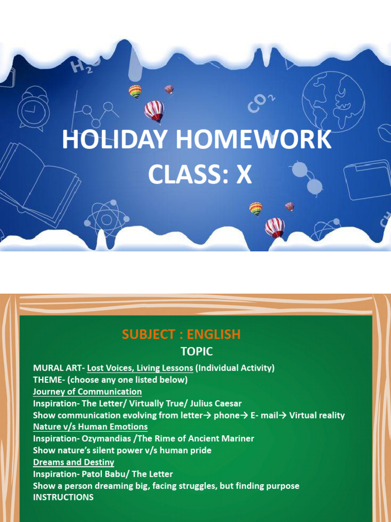 HDJ - Holiday Homework 10 | PDF