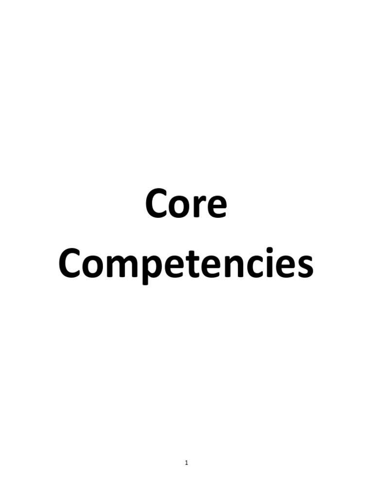 Core Competencies Dictionary | PDF | Communication | Goal