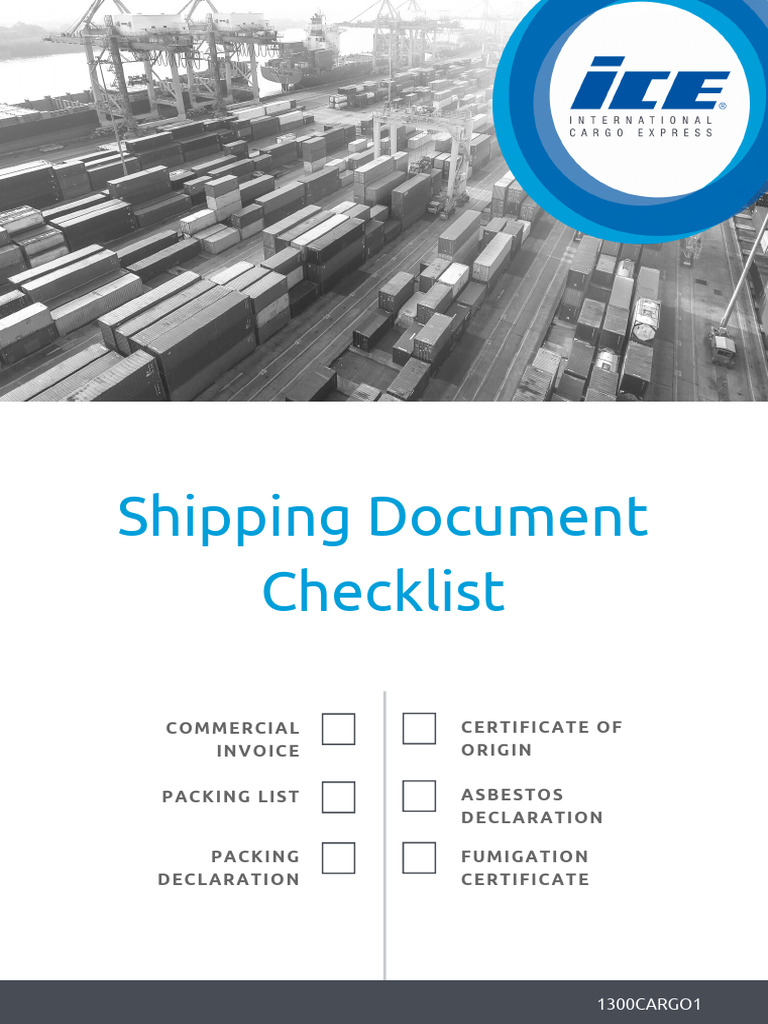 Shipping Document Checklist | PDF | Invoice | Cargo