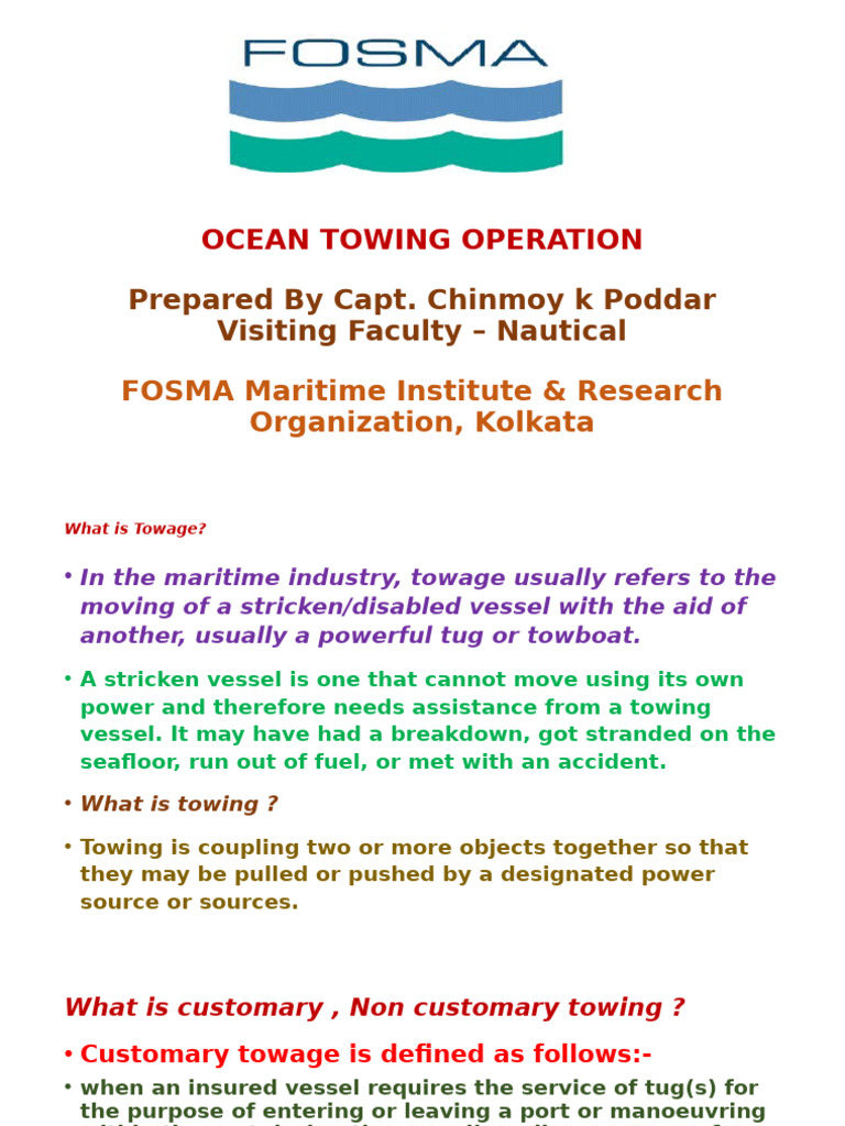 Emergency Towing Arrangements | PDF | Marine Salvage | Tugboat