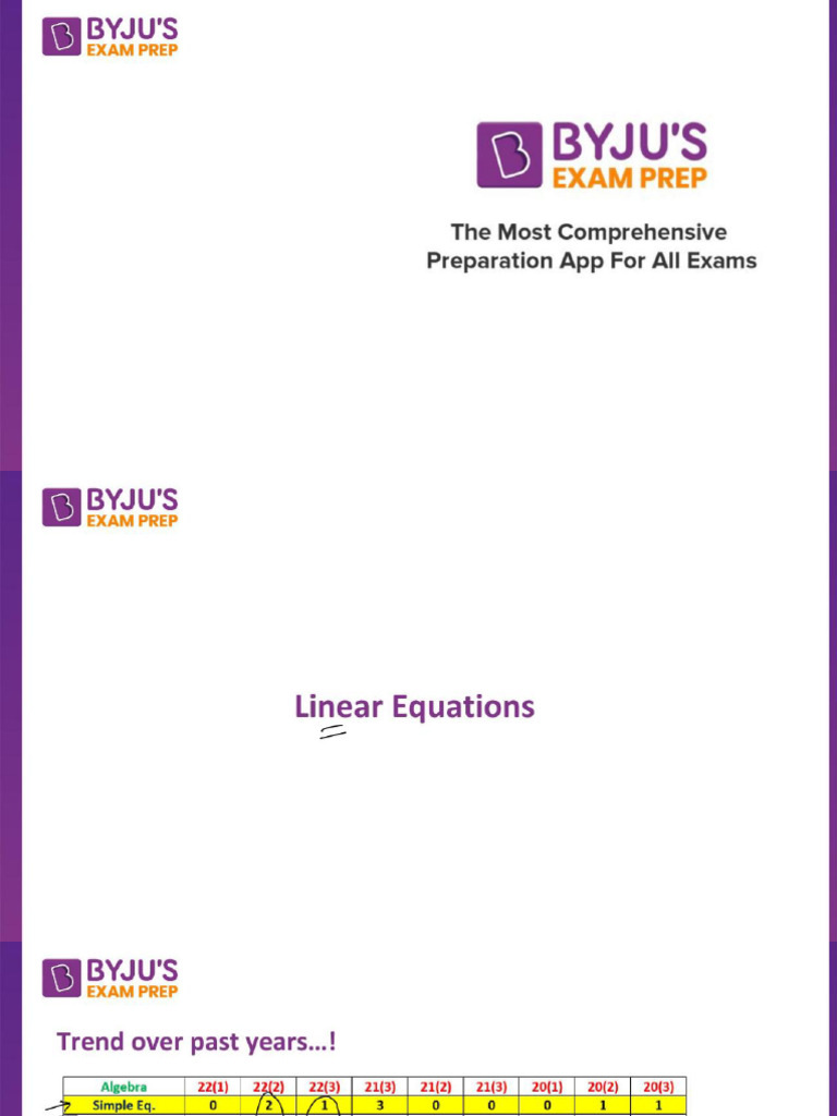 1BasicAlzebra Linear Eqn | PDF