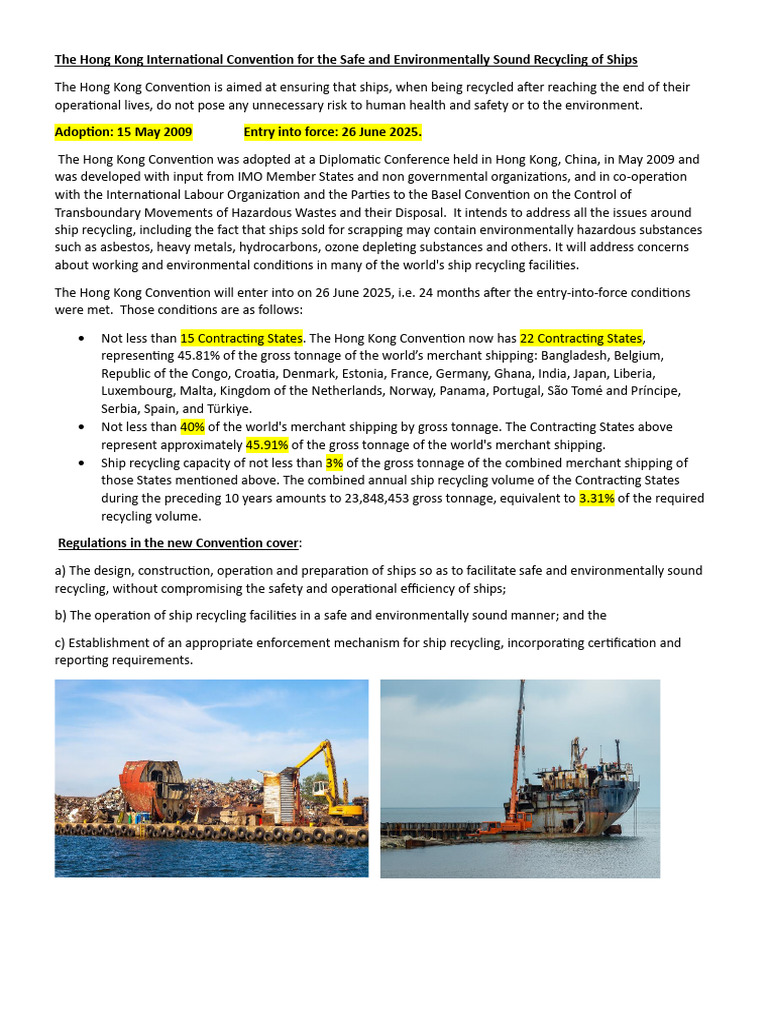 HongKong Convention | PDF | Recycling