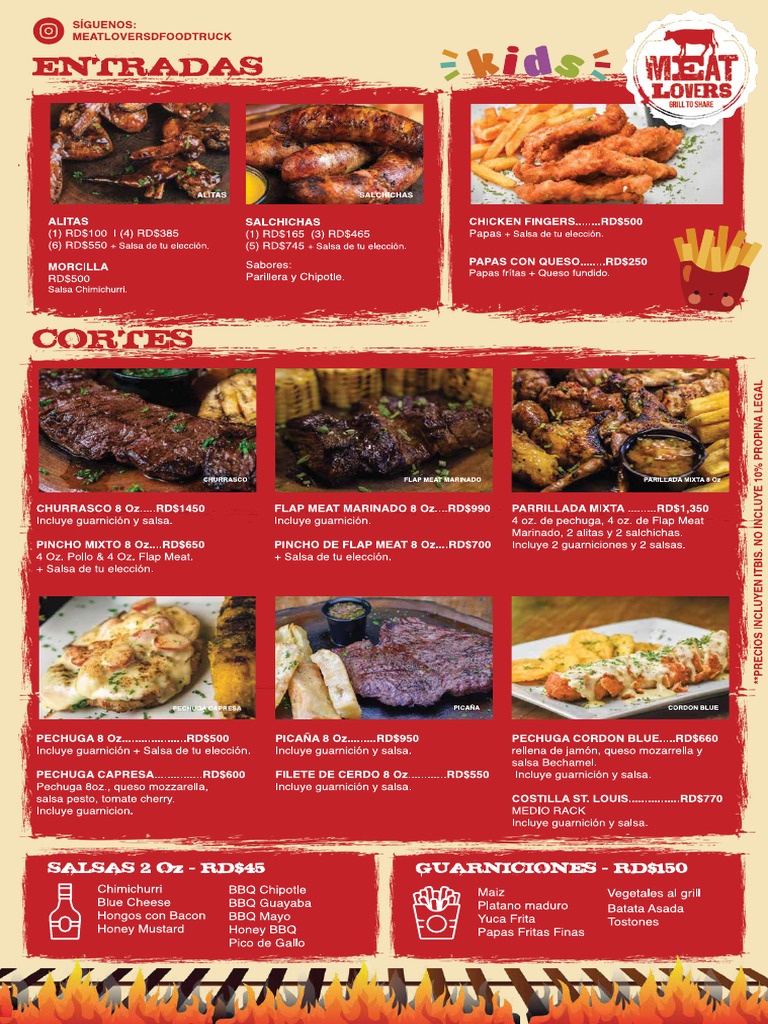 Af Meat Lovers Menu New 2024 Low | PDF