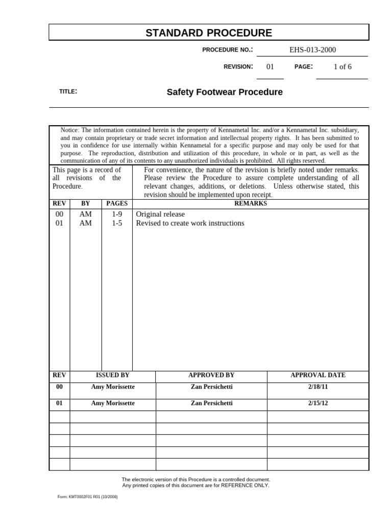 Safety Footwear Procedure | PDF | Safety | Personal Protective Equipment