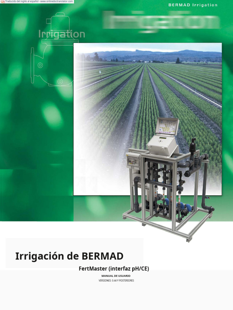 Manual de Usuario FERTMASTER BERMAD | PDF | Inyección de combustible ...