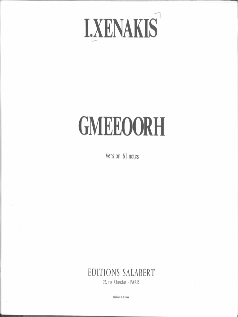 Gmeeoorh (Version 61 Notes) (Organ) | PDF