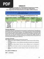 Syllabus Semester 5th & 6th PolSci (H) | PDF