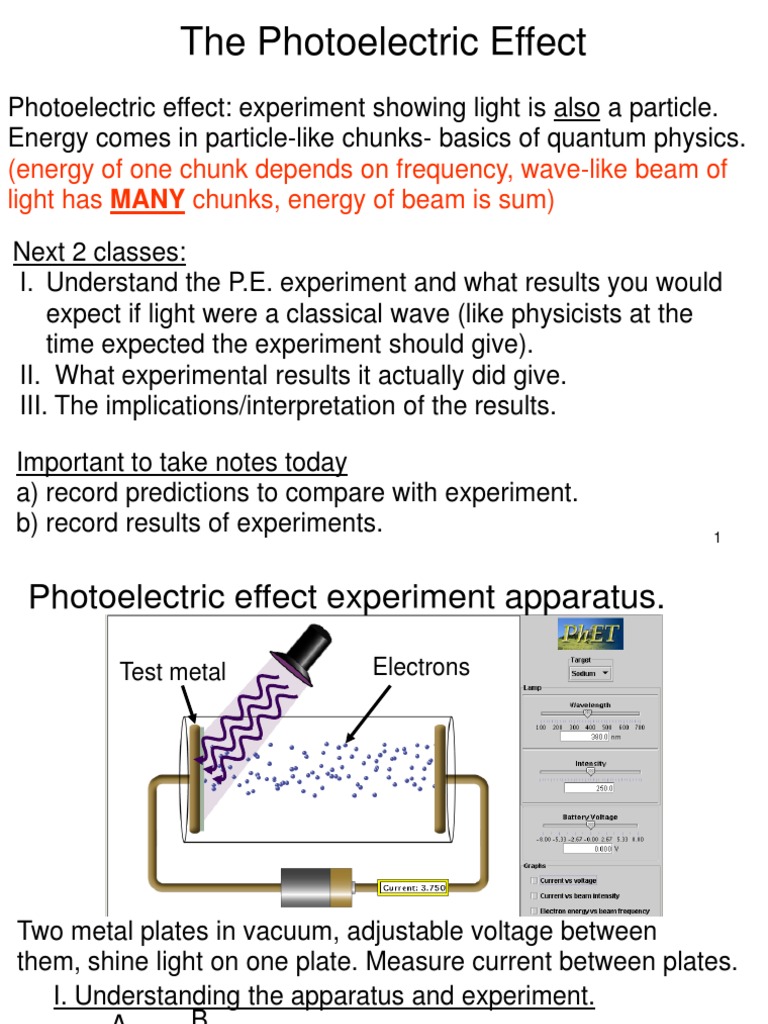 Photoelectric Effect Lecture Notes | PDF | Photoelectric Effect | Electron