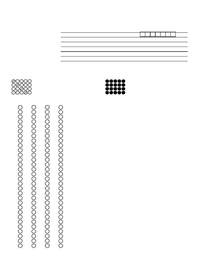 Styled OMR Sheet CBSE Format | PDF