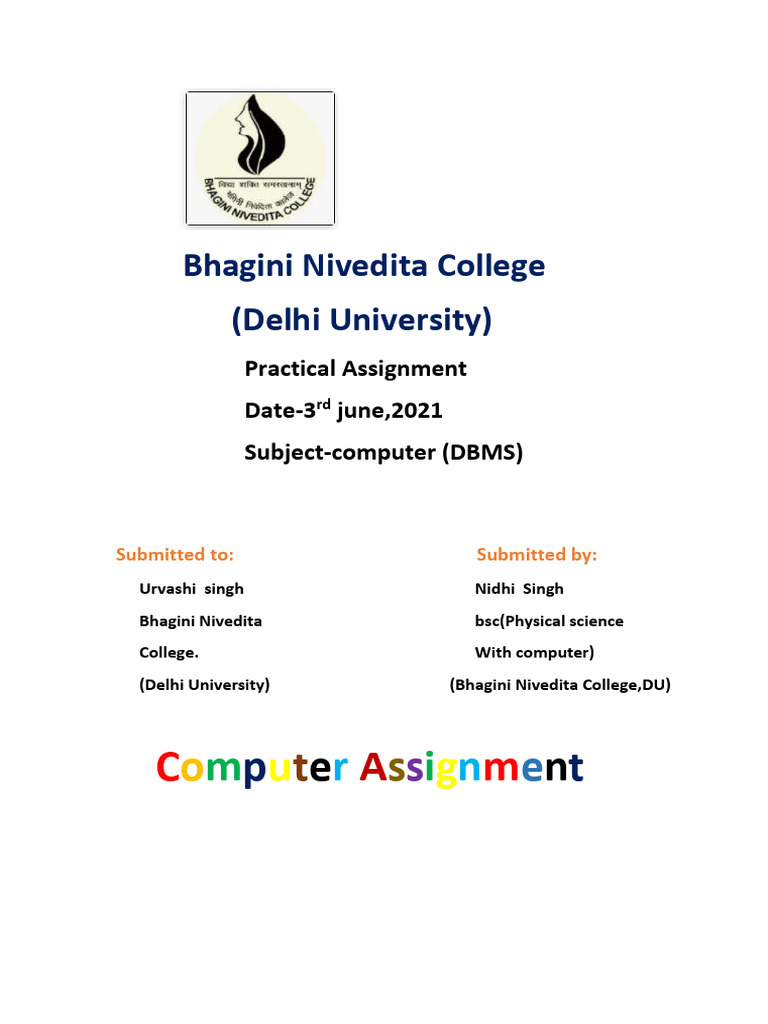 DBMS Assignment1. | PDF | Data Management