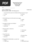 Standard 1 Mathematics Assessment 2025 | PDF