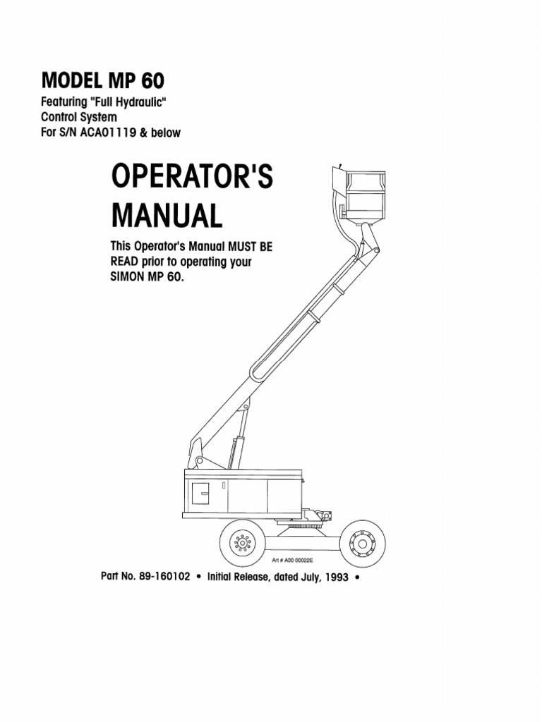 Manlift 3 89-160102 | PDF
