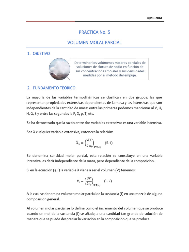 Volumen Molar Guia | PDF | Concentración | Densidad