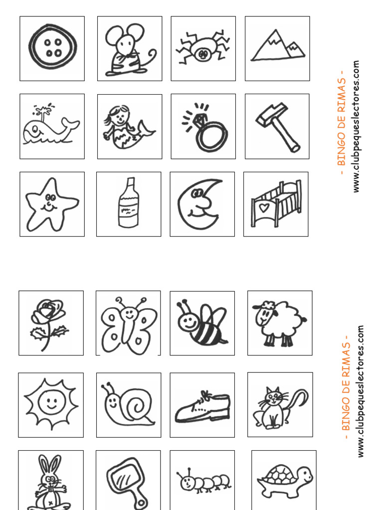Bingo de Rimas CPL | PDF